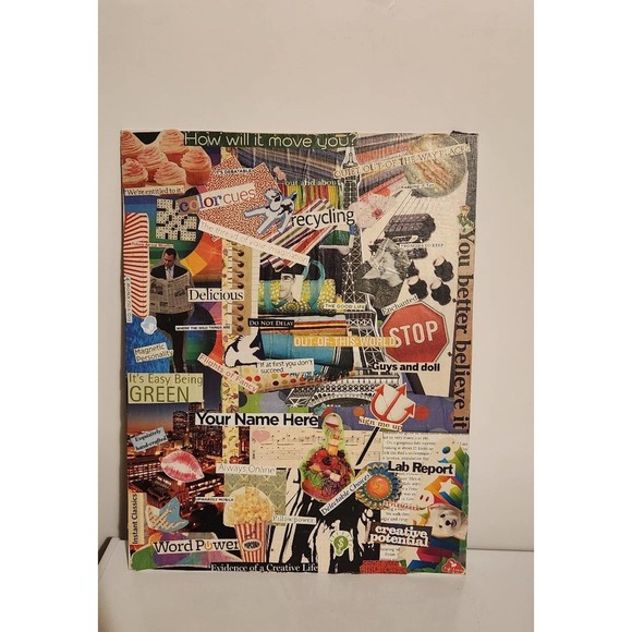 Handmade | Art | Art 1x14 Ooak Handmade Unframed Upcycled Wall Decor ...